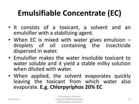 Pesticide Formulation And Calculationppt