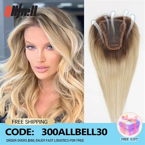 Brown Blonde Ombre 12 Inch Straight Middle Part 100 Remy Human Hair
