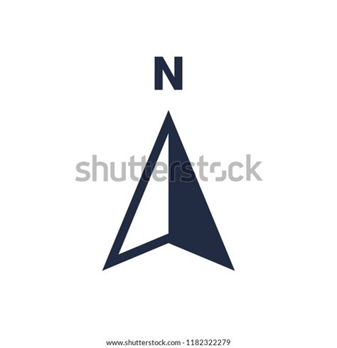 North Arrow Icon Or N Direction And Navigation Point Symbol Vector