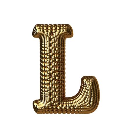 Premium Vector Symbol Made Of Gold Spheres Letter L