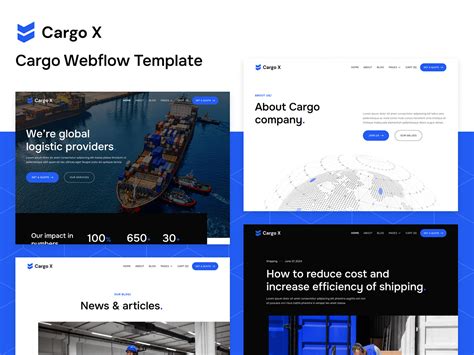 Cargo X Transportation Webflow Template On Behance