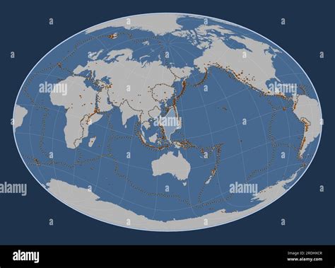 Philippine Sea Tectonic Plate On The Solid Contour Map In The Fahey Oblique Projection Centered