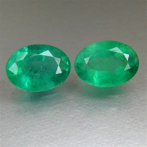 Natural Zambian Emerald Pair 154 Cts Oval Cut 7x5mm Etsy