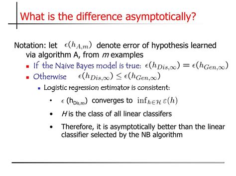 PPT CS Machine Learning And Natural Language Discriminative Vs Generative Classifiers