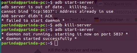 Android Adb Cannot Bind Tcp5037 Stack Overflow