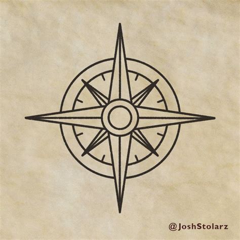 How To Draw A Simple Compass On Your Maps Simple Compass Compass