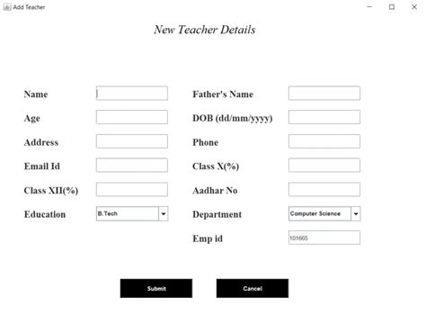 university management system project in java with source code