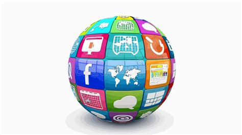 Global Networking Icon On White Background Professional Communication Concept Stock Vector