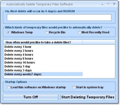 Automatically Delete Temporary Files скачать на Windows бесплатно