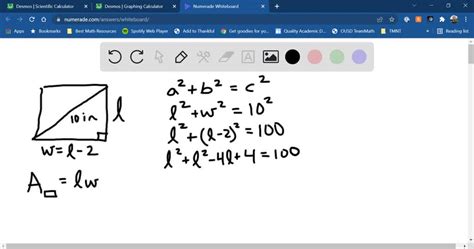 Solveda Rectangle Is Equal In Area To A Square With Sides Of Length 12 Is The Diagonal Of The