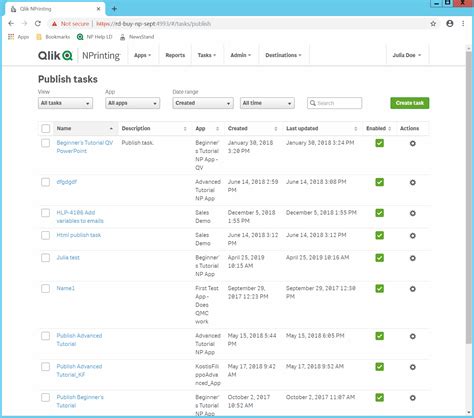 Publishing A Simple Report From A Qlik Sense App Qlik Nprinting Help