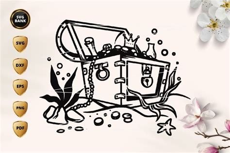 Treasure Chest SVG Under Water Treasure Treasure Box SVG