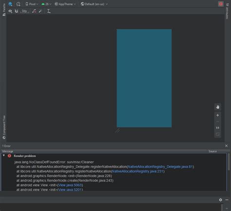 kotlin how to fix render problem java lang noclassdeffounderror sun