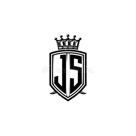 Js Logo Monogram Shield Crown Luxury Design Stock Vector Illustration Of Initials Graphic