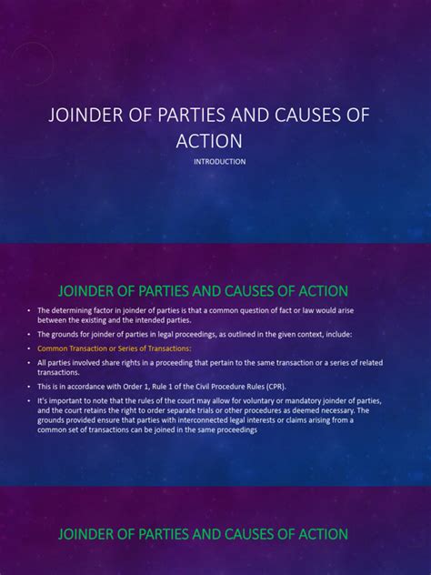 Class 6 Joinder Of Parties And Causes Of Action Pdf Intervention Law Lawsuit