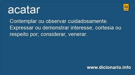 Significado De Acatar