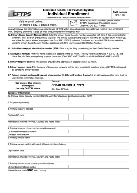 Eftps Fillable Form Printable Forms Free Online