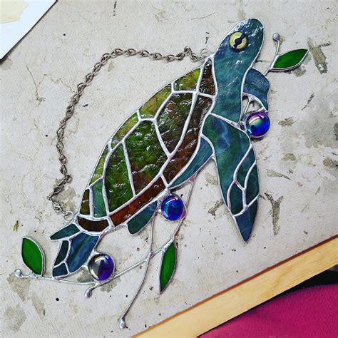 Stained Glass Sea Turtle Dab Stained Glass Llc