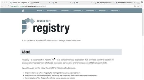 Getting Started With Apache Nifi Registry Youtube