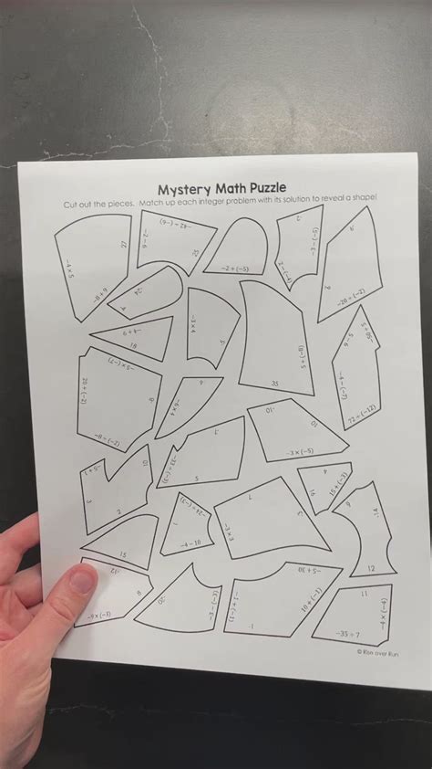 integer operations puzzle math activities 7th grade math halloween