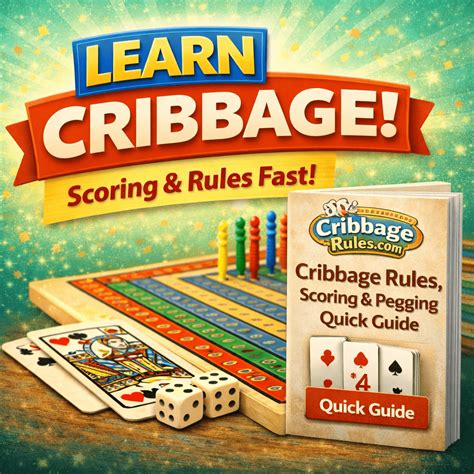 Cribbage Cheat Sheet Scoring And Rules Quick Guide