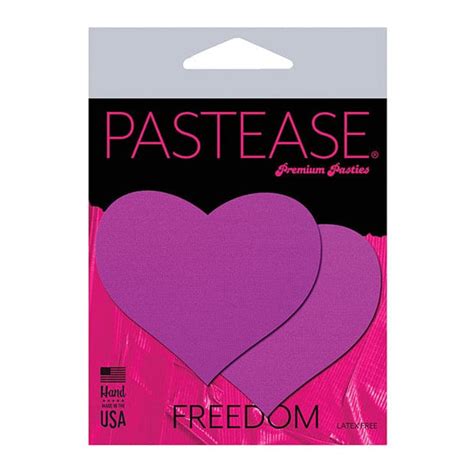 Durio Sg Pastease Basic Heart Black Light Reactive Pasties Nipple Covers O S Neon Purple