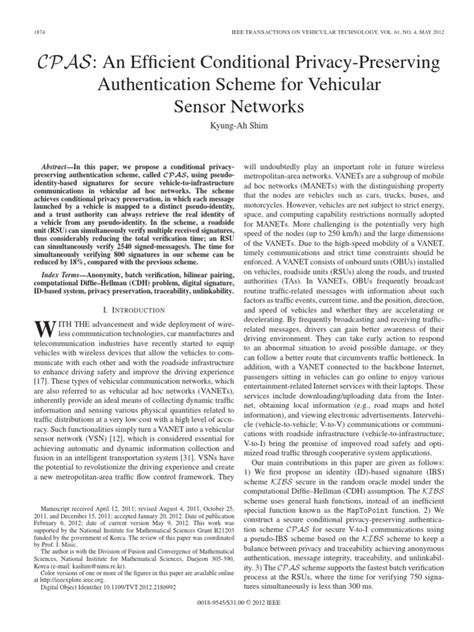 An Efficient Conditional Privacy Preserving Pdf Wireless Ad Hoc