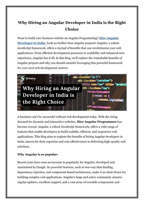 Ppt Why Hiring An Angular Developer In India Is The Right Choice