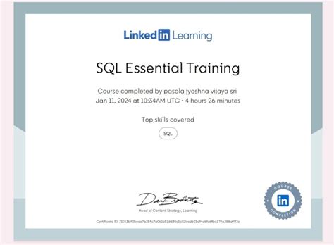 Pasala Jyoshna Vijaya Sri On Linkedin Sql Linkedin