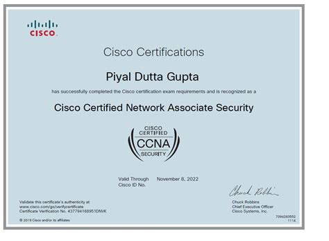 Piyal Dutta Gupta On Linkedin Ccna Security Certification Completed