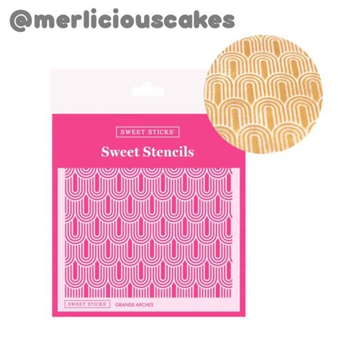 Jual Grande Arches Sweet Stencil Stensil Cookies Cupcakes Cake Sweet Sticks Shopee Indonesia