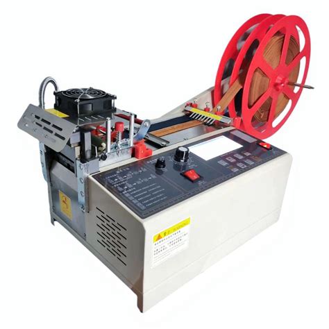 자동 헝겊 테이프 커팅 머신 뜨겁고 차가운 칼 매직 스티커 튜브 지퍼 열 수축 탄성 리본 커터 도구 Aliexpress