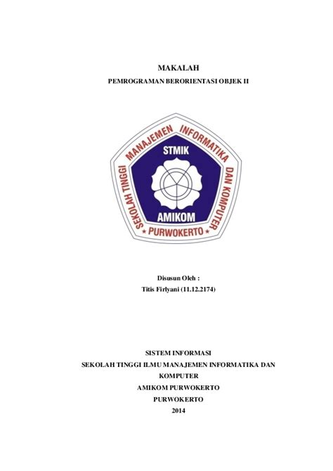 Pdf Makalah Pemrograman Berorientasi Objek Ii