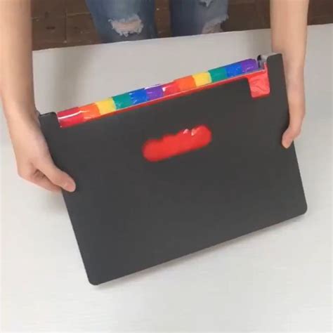 Trs File Folder 24 Pockets Accordian File Folder Organizer Portable Expanding Filing Box