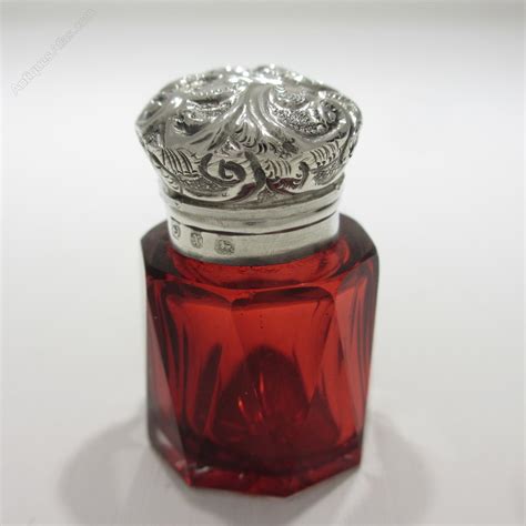 Antiques Atlas Victorian Silver Top Ruby Glass Scent Bottle