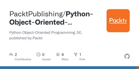 GitHub PacktPublishing Python Object Oriented Programming E Python Object Oriented
