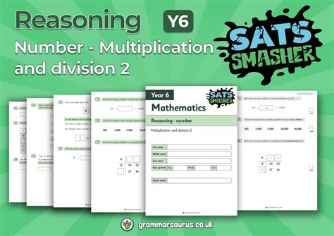 Y6 Sats Smasher Maths Reasoning Number Multiplication And Division 2 Grammarsaurus