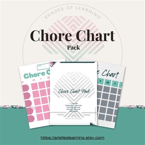 Printable Chore Chart Pack Etsy