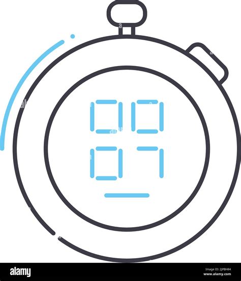 Sport Stopwatch Line Icon Outline Symbol Vector Illustration Concept Sign Stock Vector Image