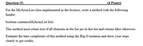 Solved For The Myarraylist Class Implemented In The