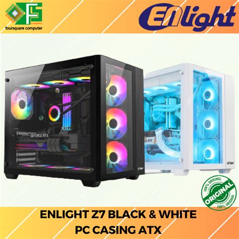 Jual Enlight Z7 White Dan Black Casing Pc Atx Cpu Pc Case Gaming