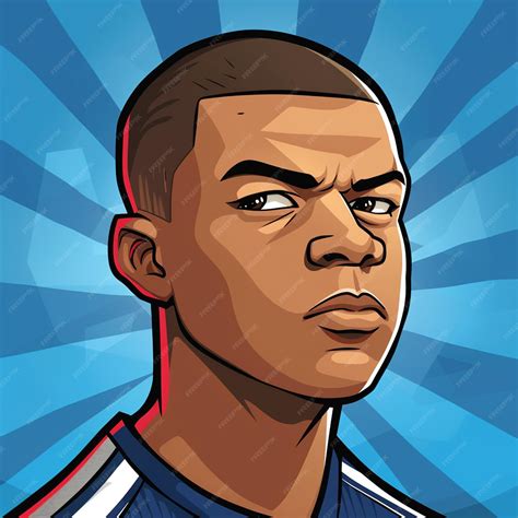 Kylian Mbappe Cartoon Graphic Icon Illustration Premium Ai Generated Image