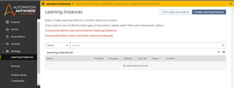 not able to access iq bot in community edition community