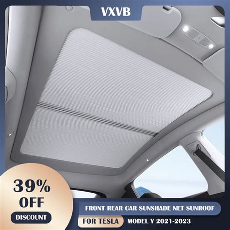 차량용 마그네틱 선루프 차양 선바이저 냉각 커버 테슬라 모델 Y 2021 2023 개폐식 인테리어 개조 액세서리