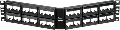 Amazon Com Panduit CPPLA WBLY Angled Port Patch Panel Black Electronics