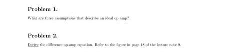 Solved Problem 1 What Are Three Assumptions That Describe