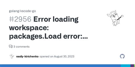 Error Loading Workspace Packagesload Error Err Exit Status 2