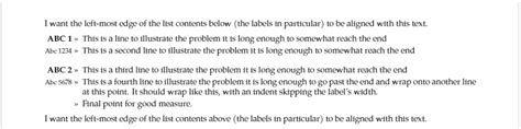 How To Align Enumerate Itemize List Labels To Body Text TeX LaTeX Stack Exchange