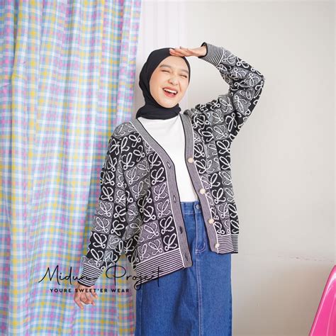 Jual Midunproject Moana Batik Cardigan Rajut Korean Style Shopee Indonesia