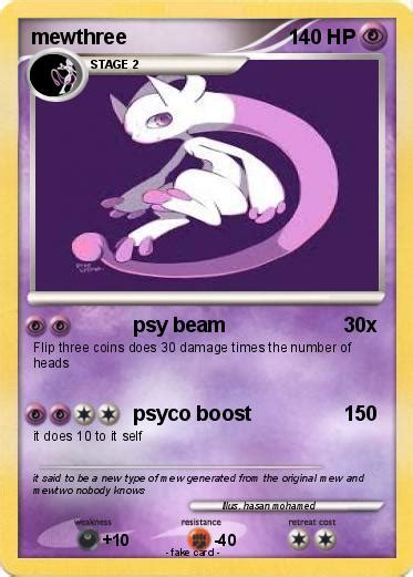 Pokemon Mewthree Card